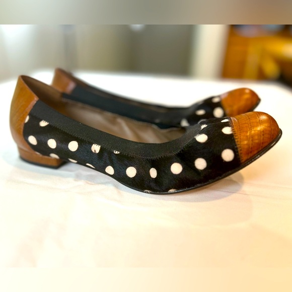 Anyi Lu | Shoes | Anyi Lu Ballet Flats With Blackwhite Polka Dots And ...